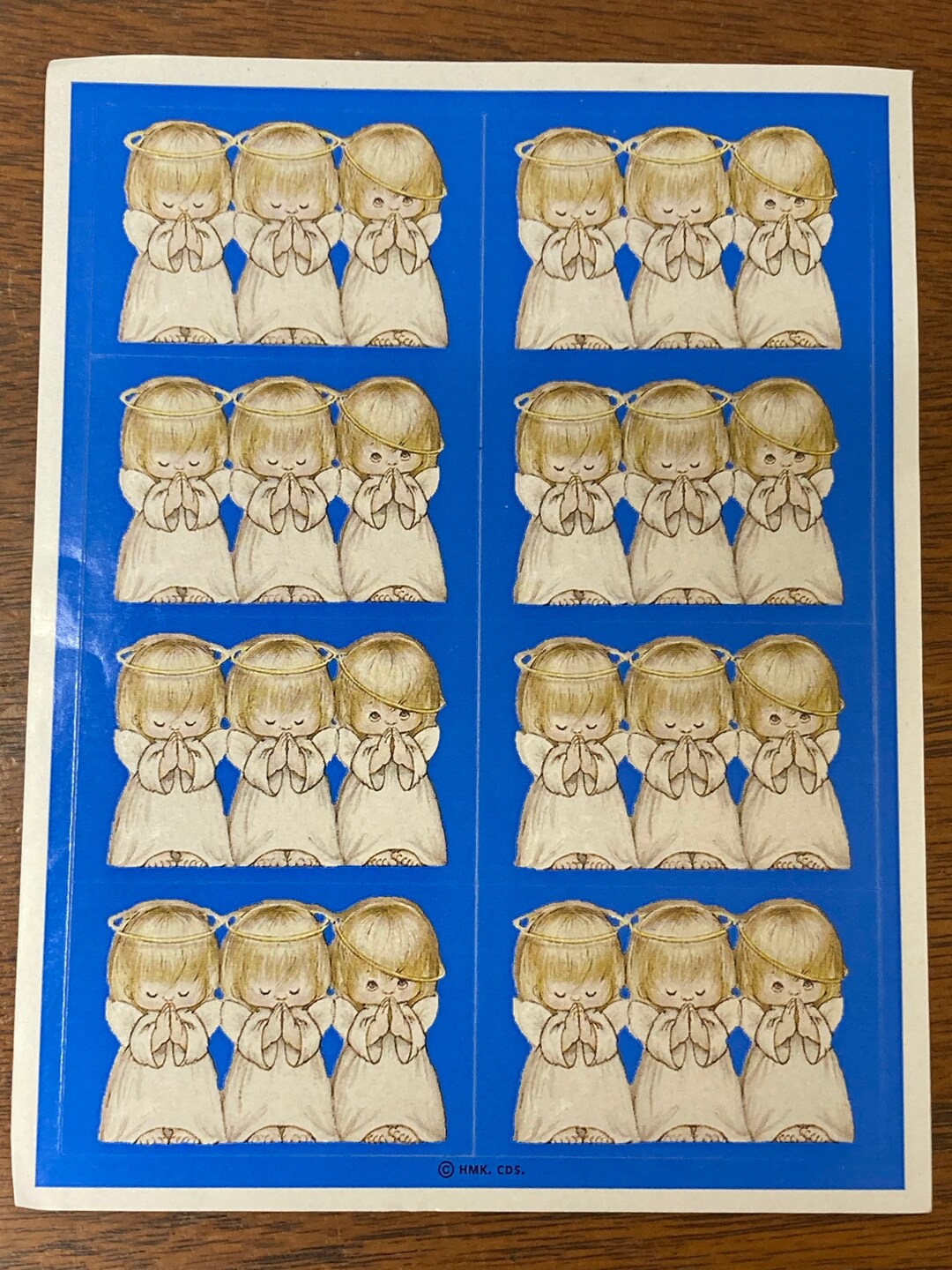 Vintage Sticker Sheet: Angels Praying - Etsy