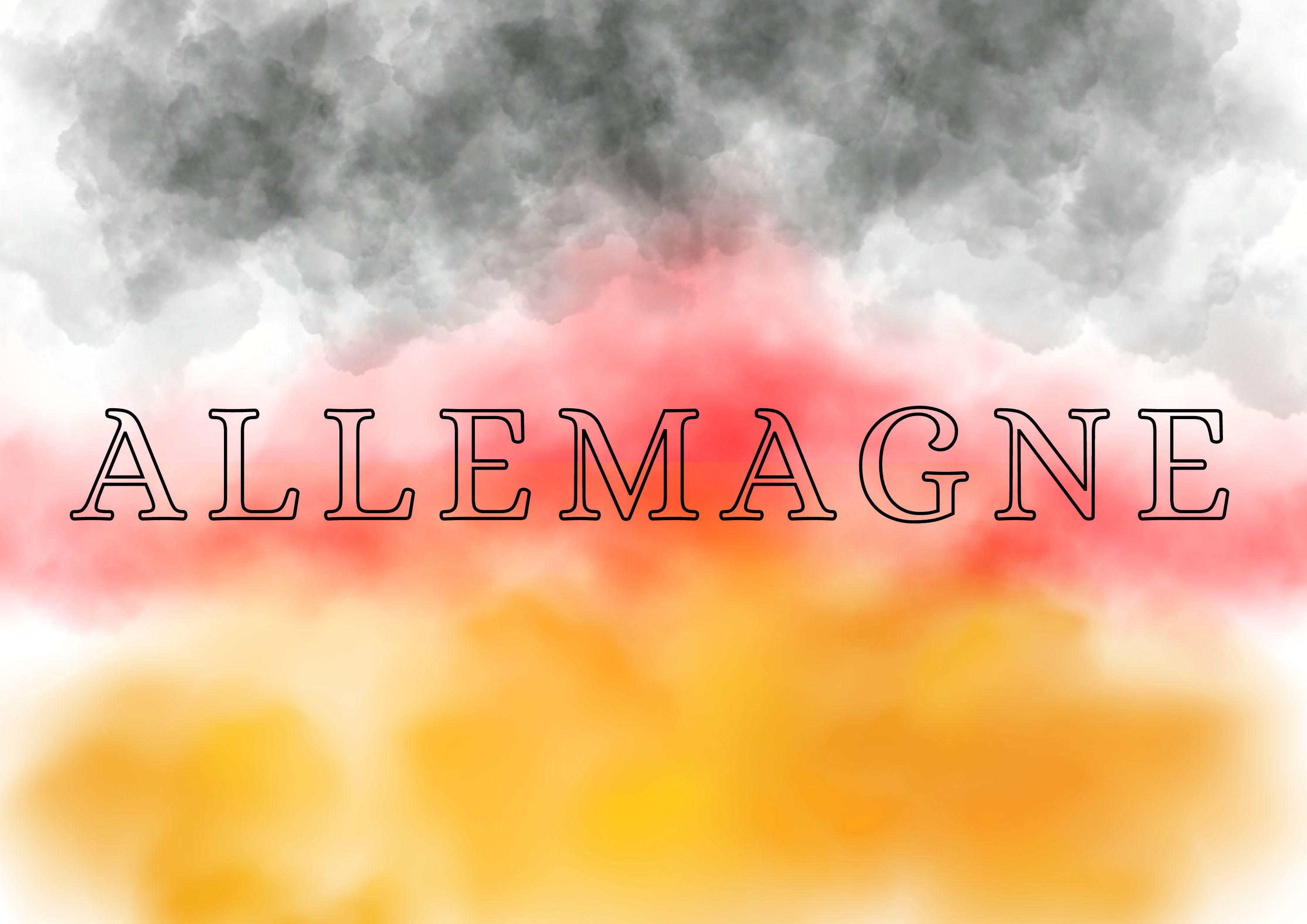 Germany Flag Poster, A4 Size, in French for Learning Languages ...