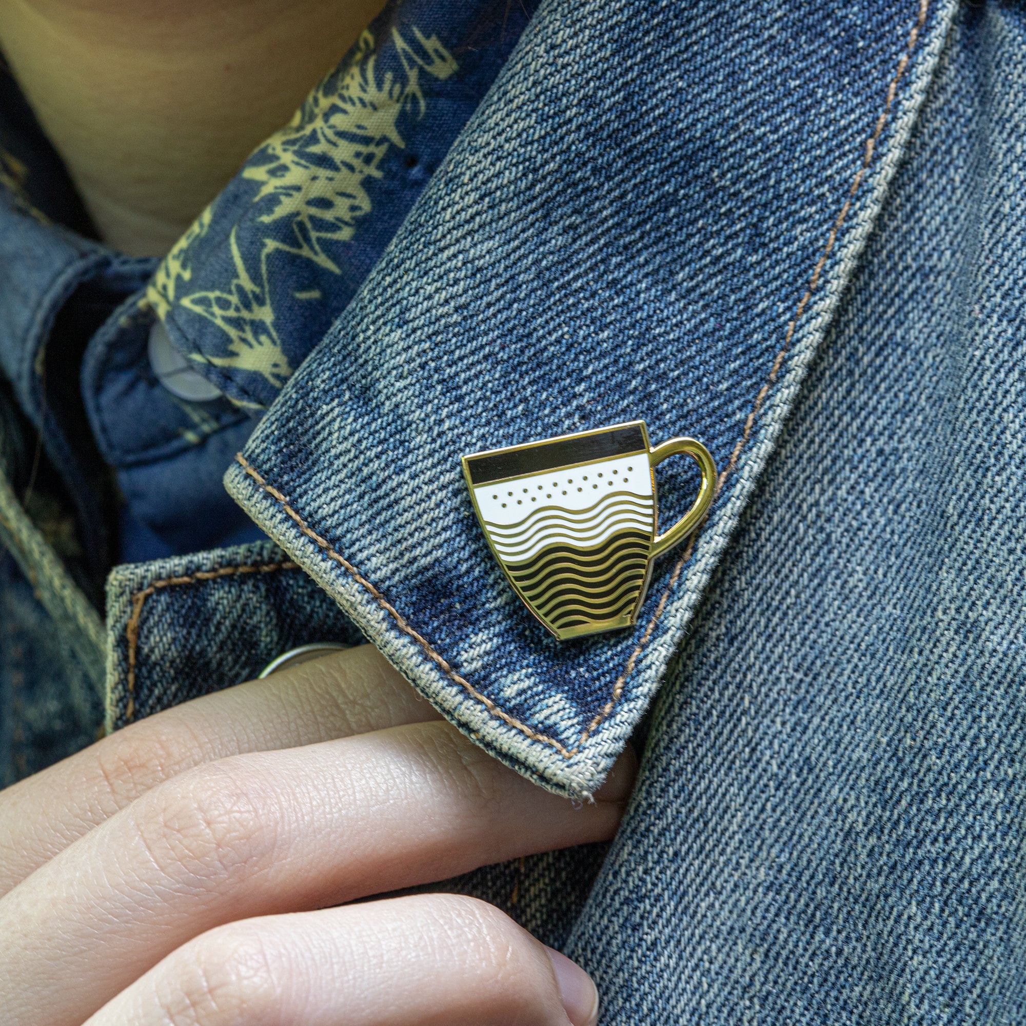 Cappuccino Enamel Pin - Etsy