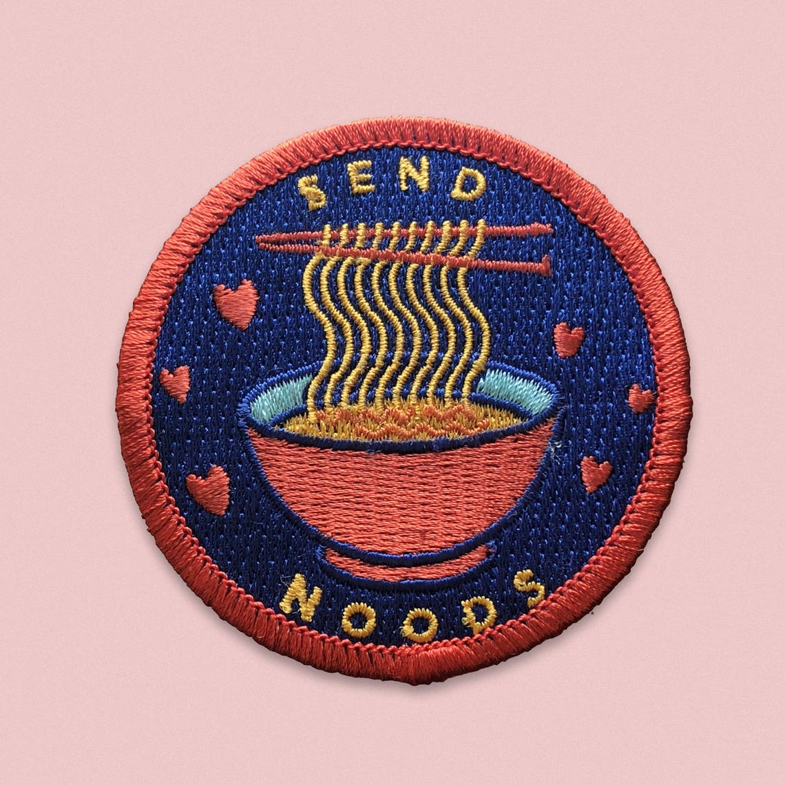 Send Noods Embroidered Patch - Etsy