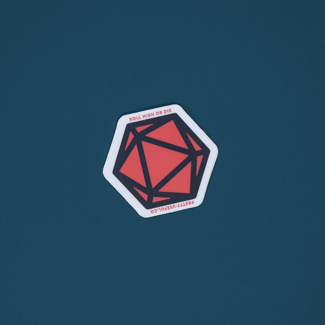 Roll High or Die D20 Sticker - Etsy