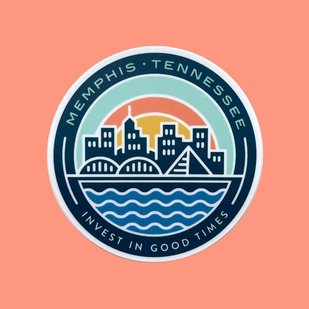 Memphis Sticker - Teal - Etsy