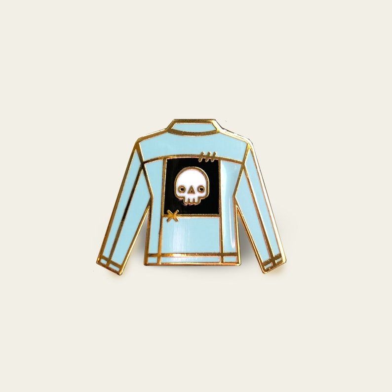 Jean Jacket With Patch Enamel Pin - Etsy Canada
