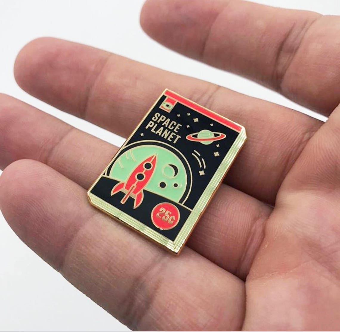 Space Planet Enamel Pin | Etsy