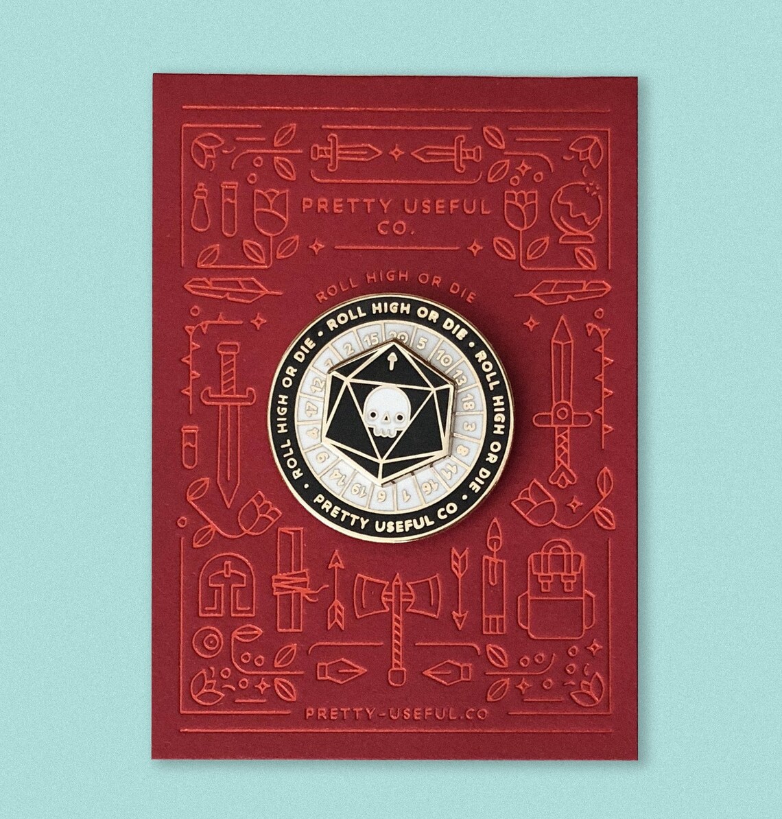 Roll High or Die: D20 Spinner Enamel Pin D&D - Etsy