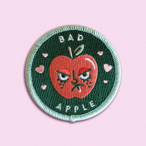 Bad Apple Embroidered Patch | Etsy