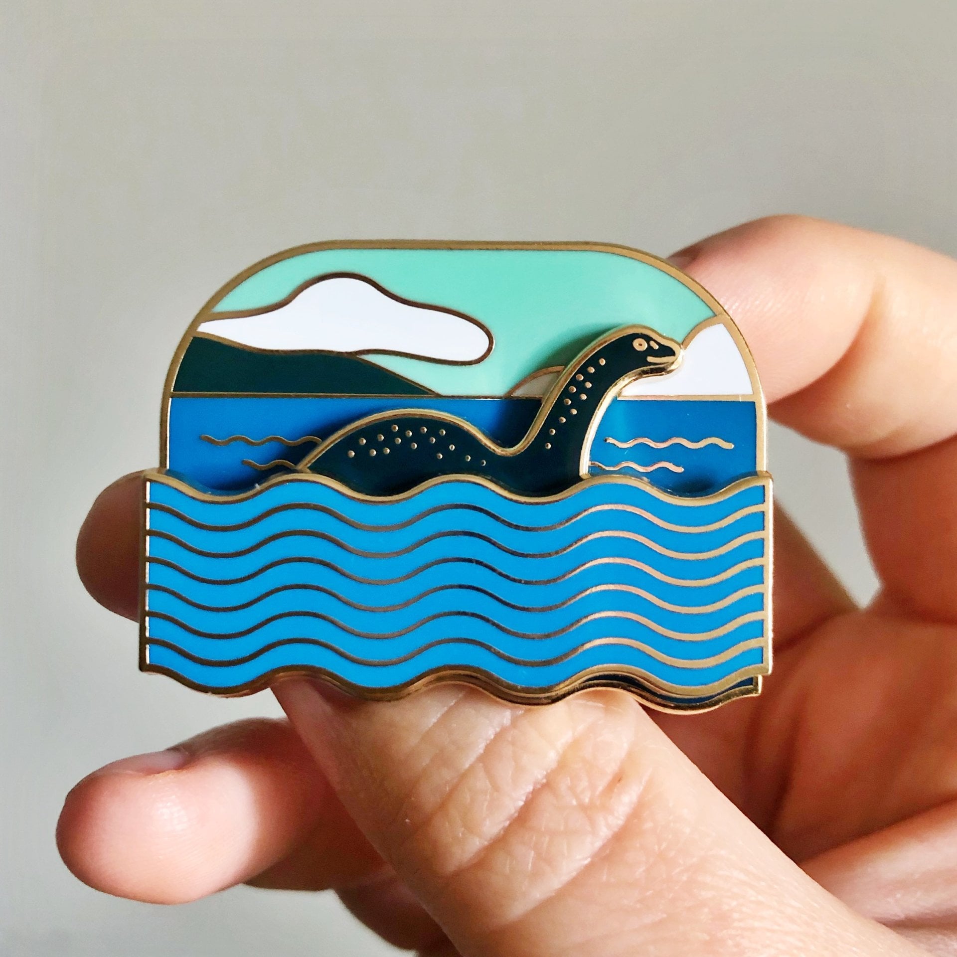Nessie Sliding Enamel Pin - Etsy