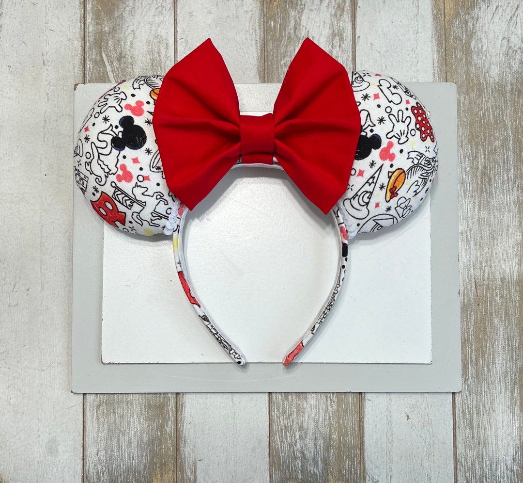 Classic Colors Disney Sketch Mickey Ears , Classic Disney World Doodle ...