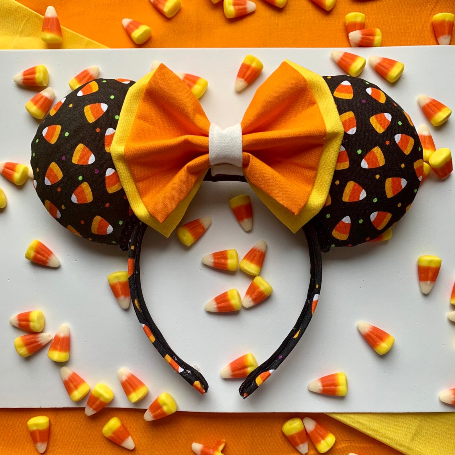 Candy Corn Mickey Ears . Candy Corn Minnie Ears . Halloween - Etsy