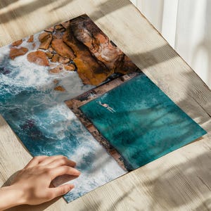 Coogee Beach Rock Pool Art Print, Sydney Coogee Ocean Photo Wall Art ...