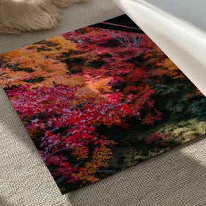 Japanese Garden Maple Trees Original Art Print Landscape IV, Autumn ...