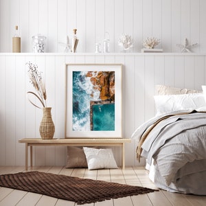 Coogee Beach Rock Pool Art Print, Sydney Coogee Ocean Photo Wall Art ...