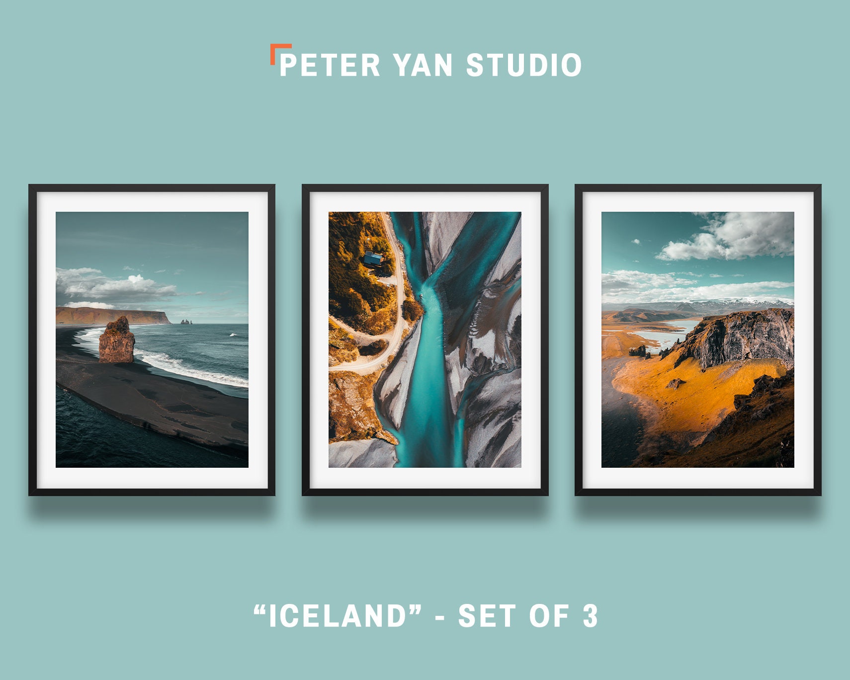 Iceland Art Prints Set of 3 Icelandic Landscape Wall Art - Etsy