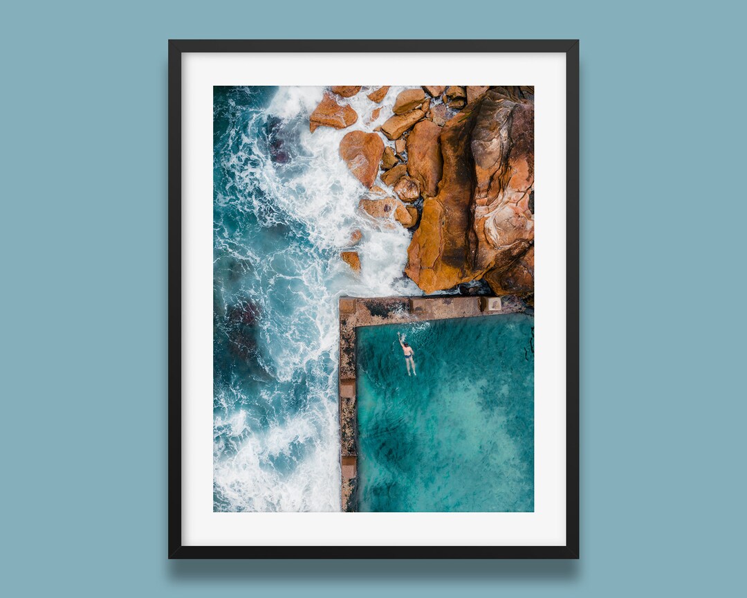 Coogee Beach Rock Pool Art Print, Sydney Coogee Ocean Photo Wall Art ...