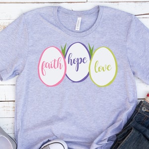 Faith Hope Love Svg Kids Easter Svg Easter Png Easter Egg Cut File Svg ...