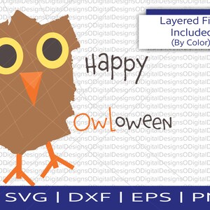 Happy Owloween Layered Svg Owl Clipart Owl Png Owl Cricut School Svg ...