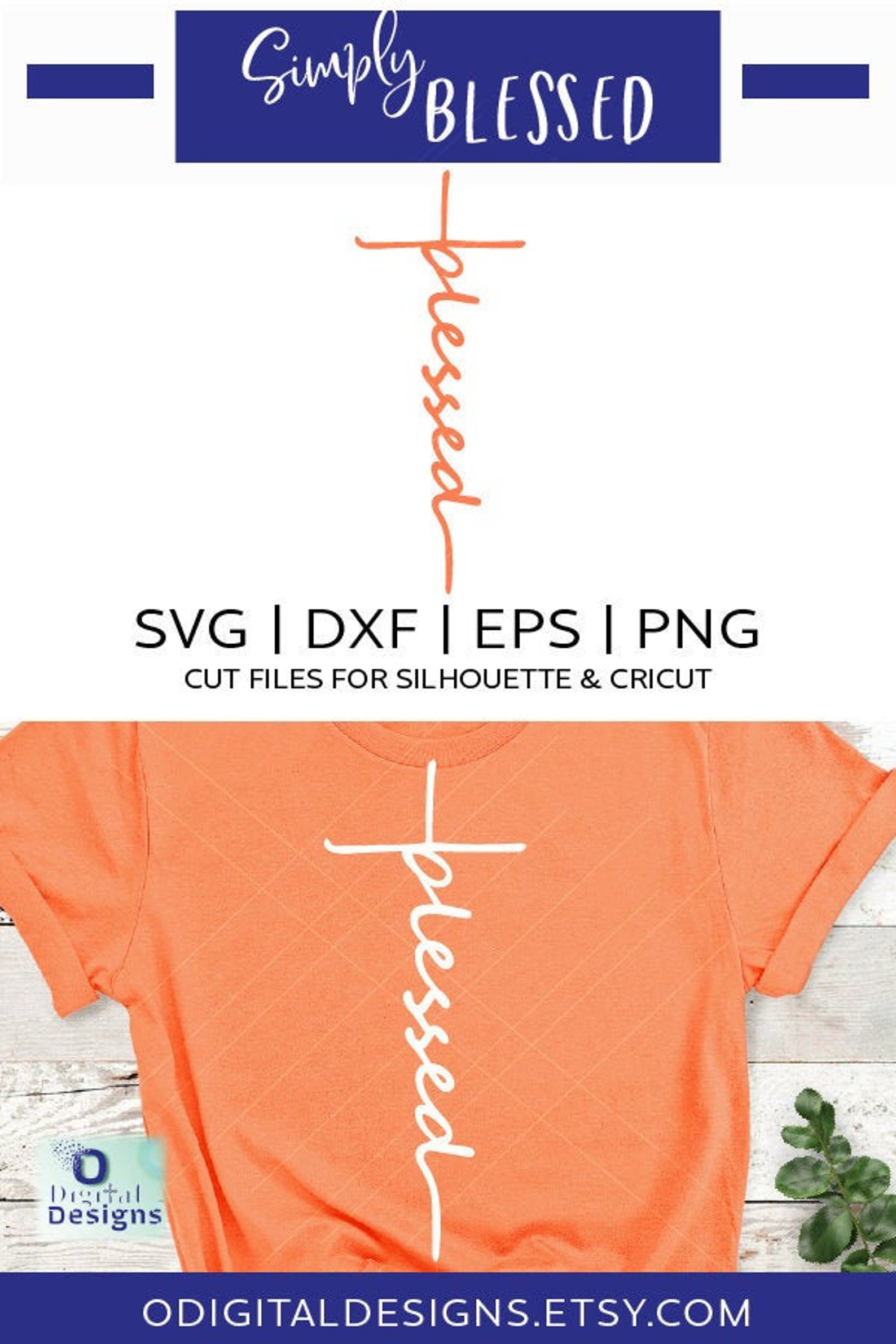 Blessed Svg Cross Svg Christian Svg Blessed Cross Svg Southern Svg ...