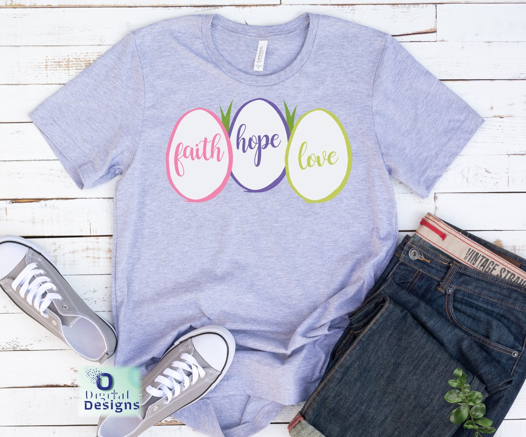 Faith Hope Love Svg Kids Easter Svg Easter Png Easter Egg Cut File Svg ...