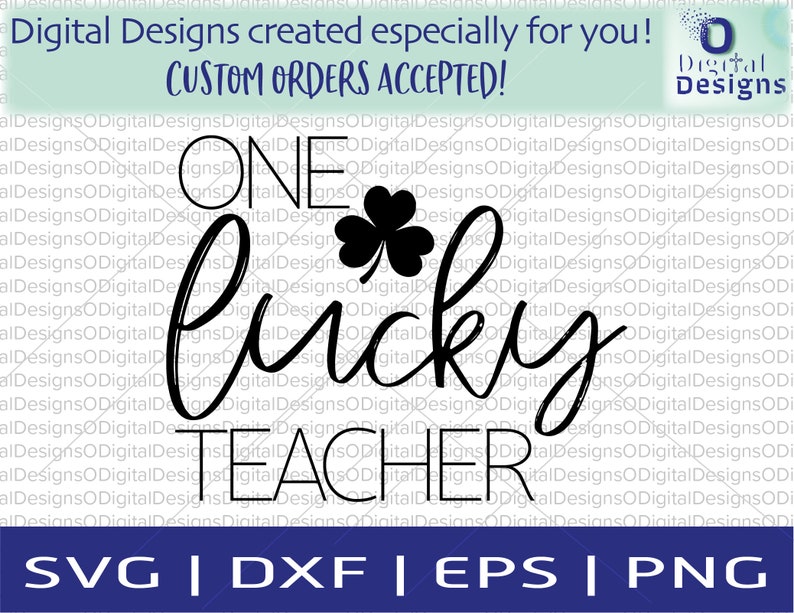 One Lucky Teacher Svg Teacher St Patricks Day Shirt Svg St | Etsy