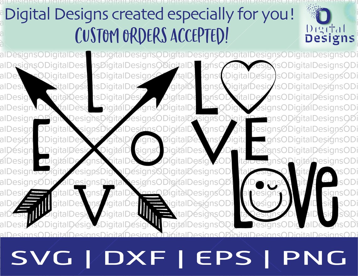 Valentine Svg Bundle Love Arrow Svg Valentines Day Svg | Etsy