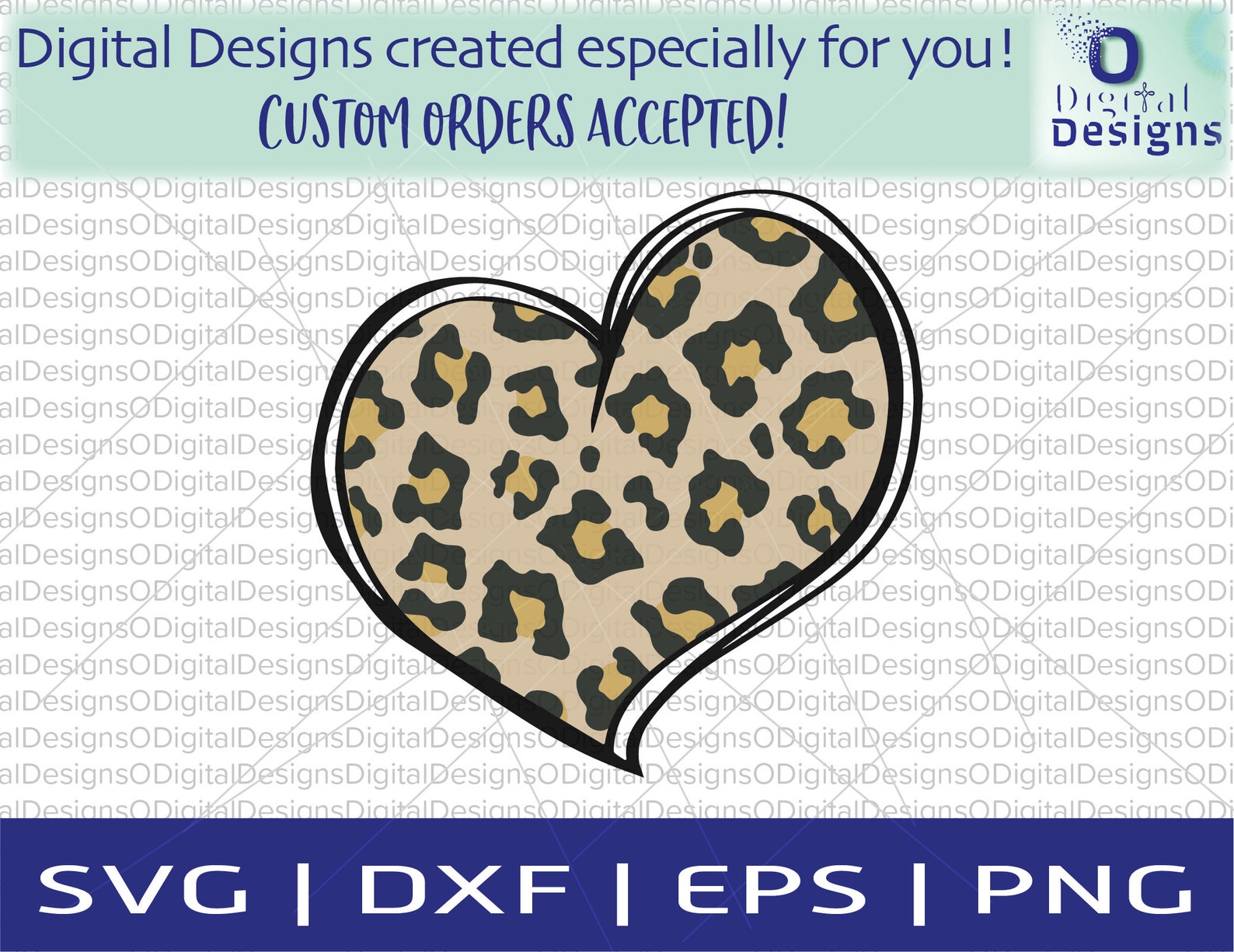 Leopard Heart Svg Leopard Print Svg Leopard Svg Heart Svg Love | Etsy