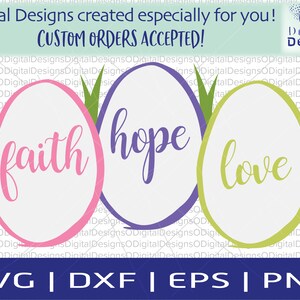 Faith Hope Love Svg Kids Easter Svg Easter Png Easter Egg Cut File Svg ...