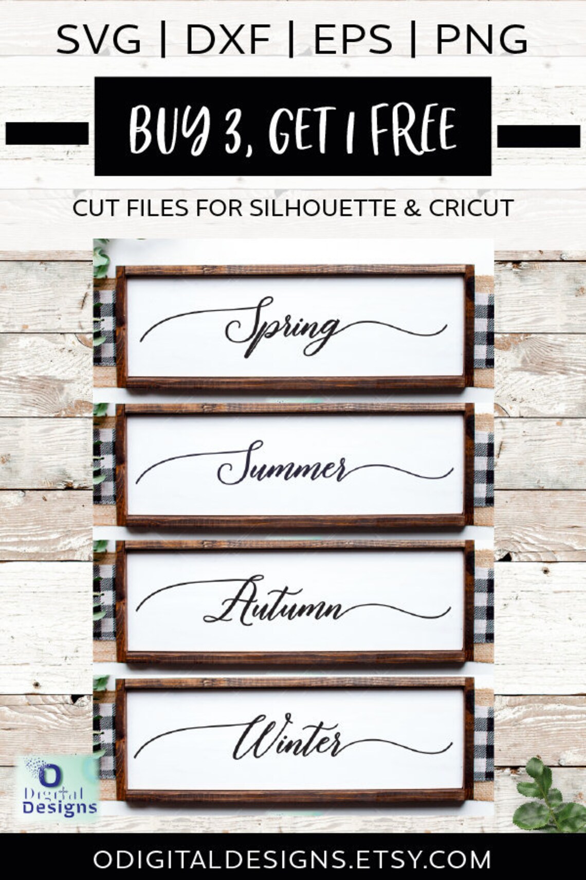 Spring Svg Farmhouse Svg 4 Seasons Four Seasons Wall Art - Etsy