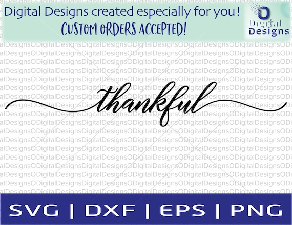 Thankful svg Thankful svg files Thanksgiving svgs Fall svg | Etsy
