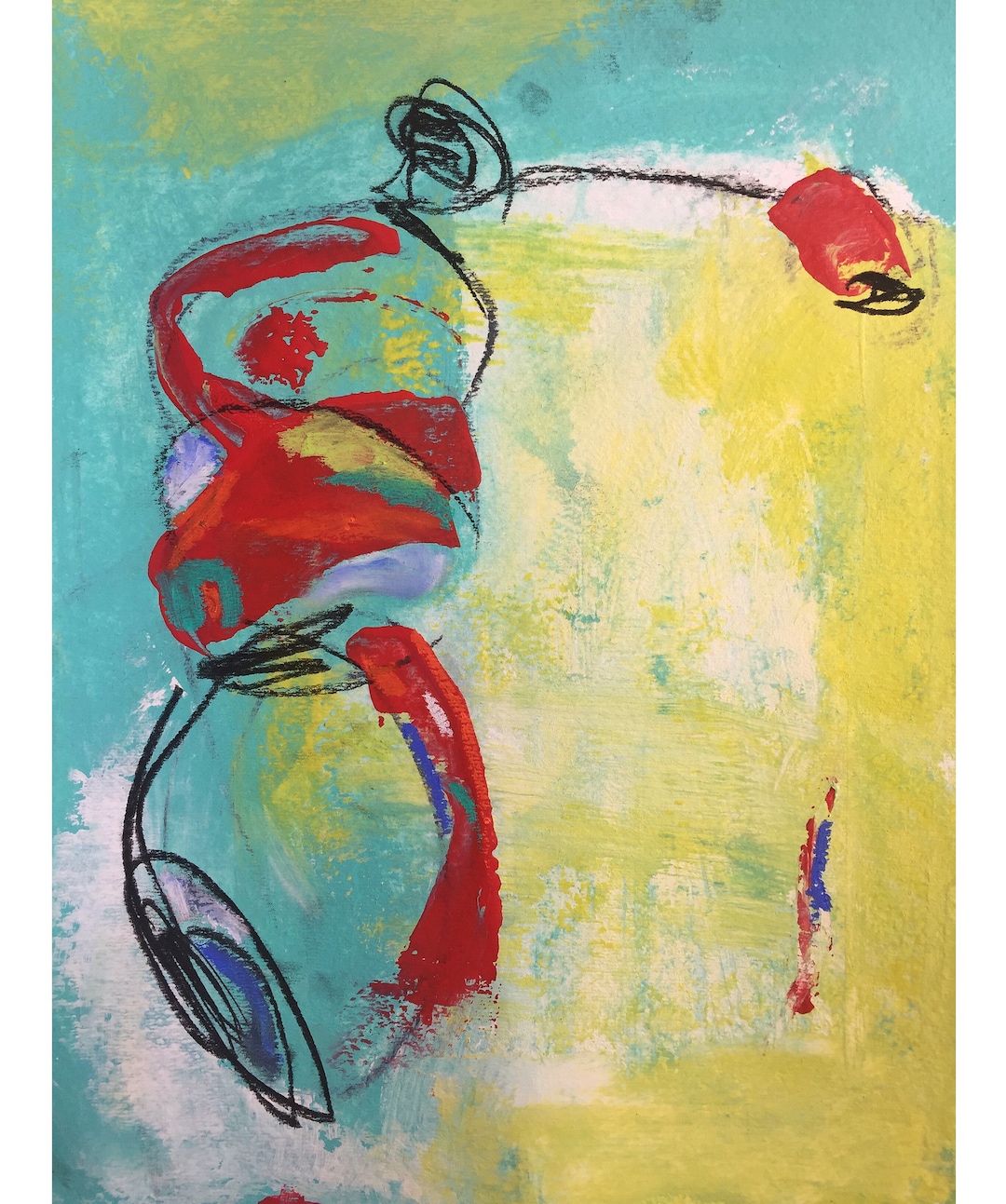 Dancer -mixed Media on Watercolor Paper - Affordable Art - Etsy