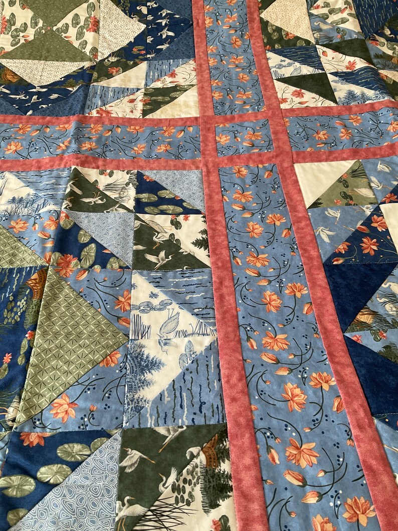 Large Patchwork Quilt Plus Four Cushion Covers - Etsy