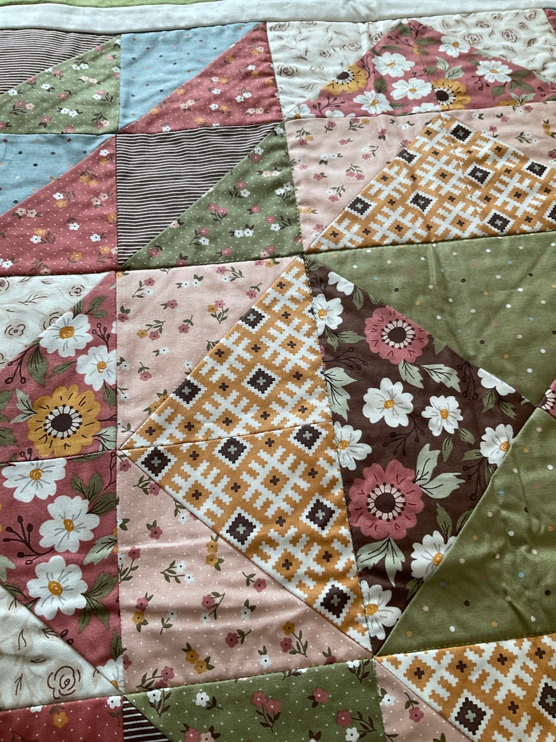 Large Handmade Patchwork Quilt - Etsy