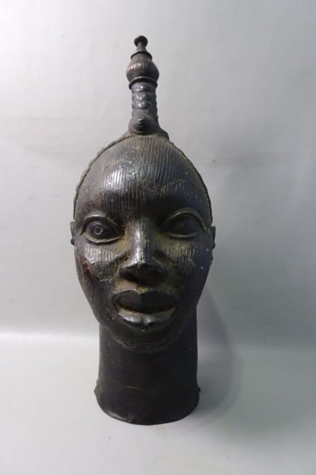 Life Size African Bronze OBA King's Head BENIN Benin City Vintage - Etsy