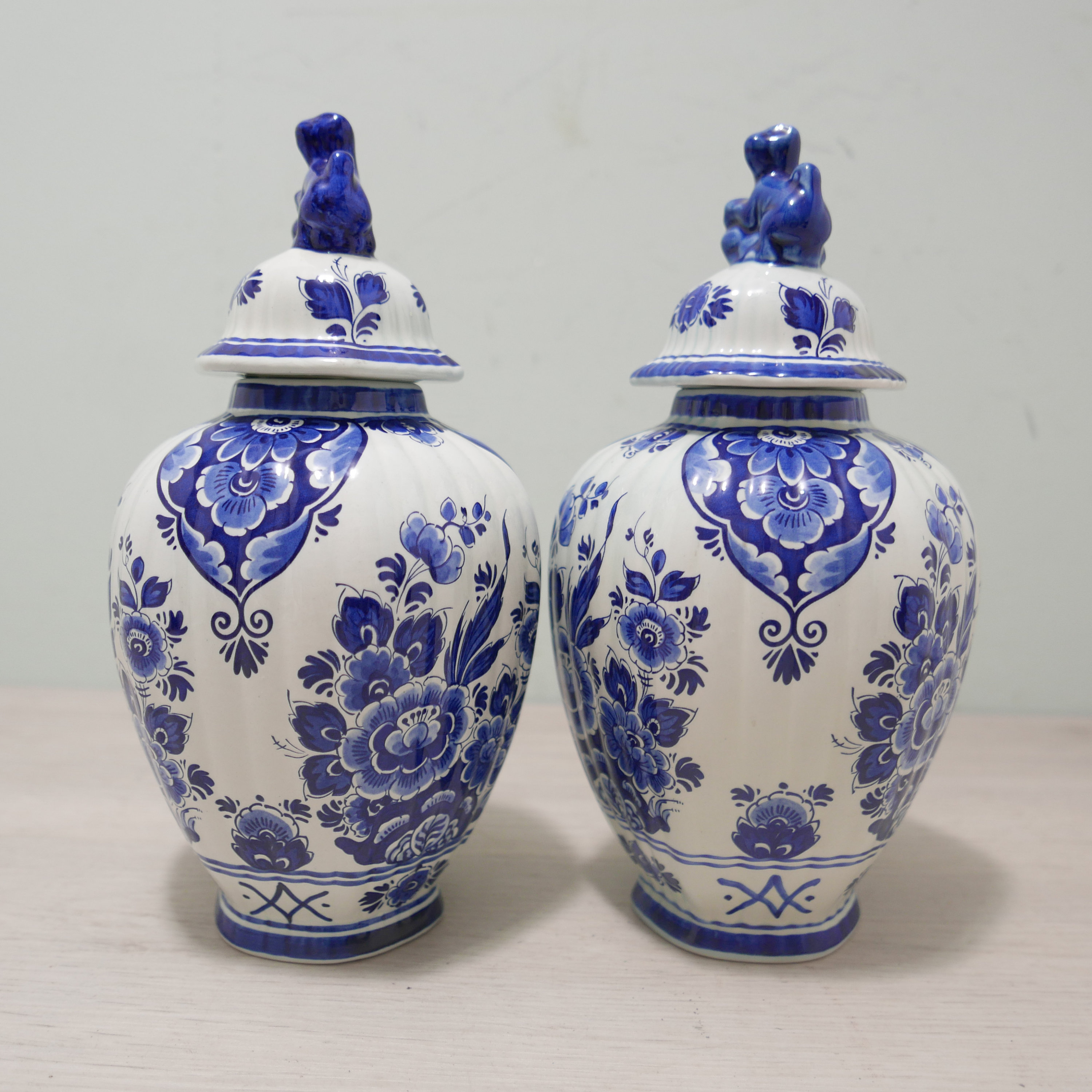 Delft Blue - Set of 2 Lidded Pots - Netherlands - 1970 - Vintage ...