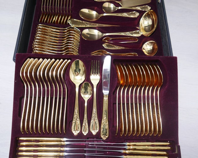 SBS Solingen Cutlery Set 12 Person 70 Pieces Cutlery Case Fully 23/24 ...