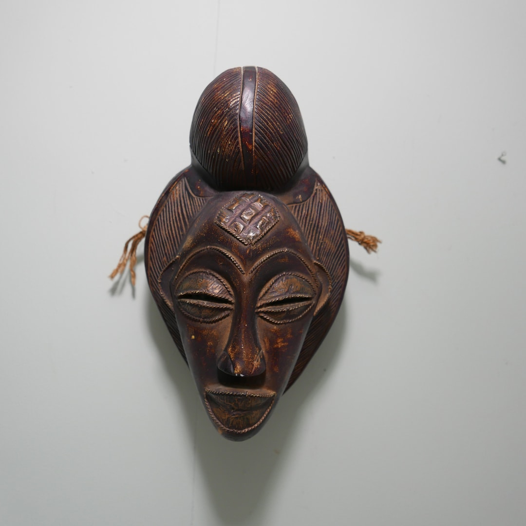 Punu Wooden Mask Gabon Africa Vintage - Etsy