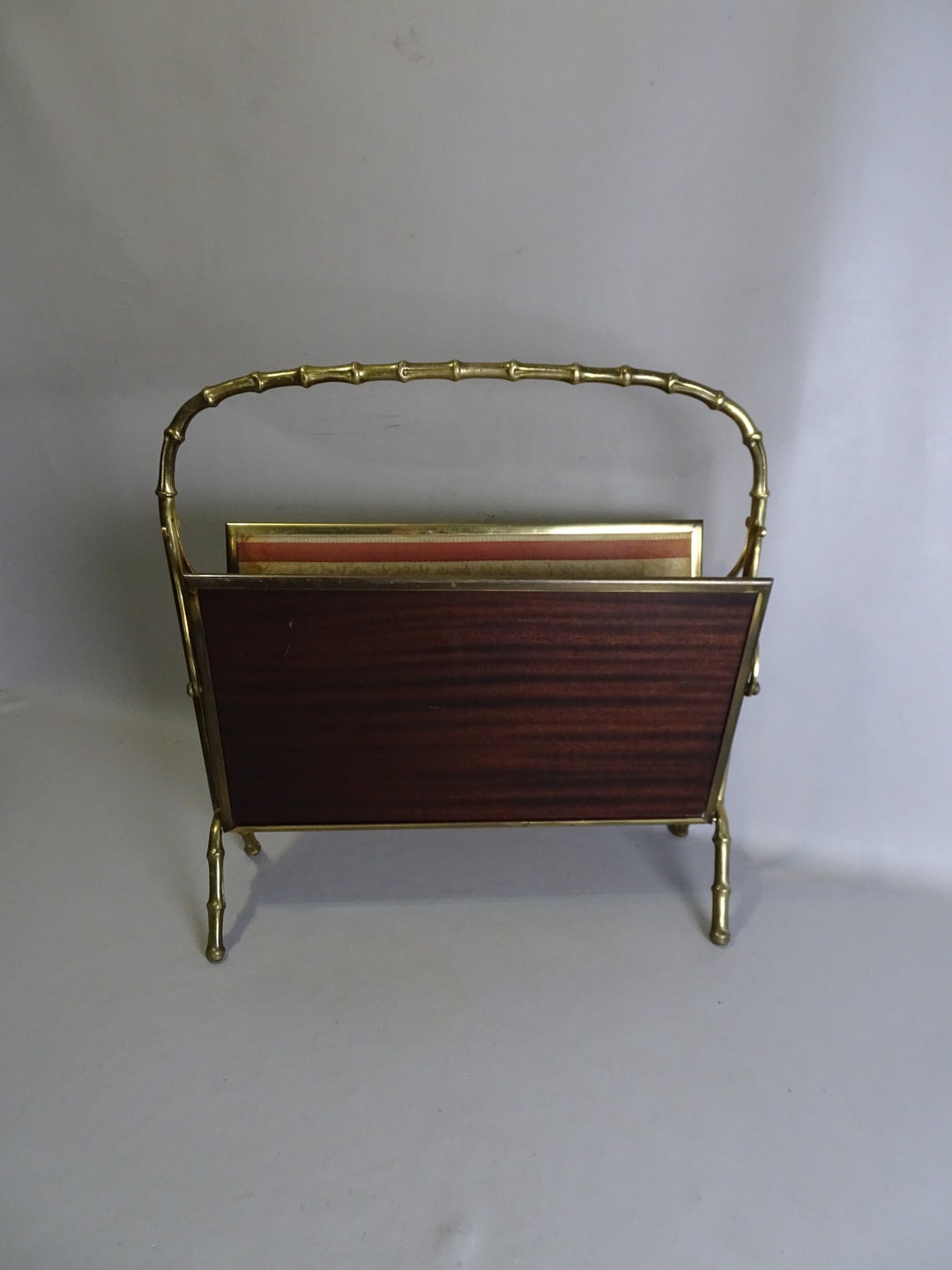 Maison Baguès Vintage Newspaper Rack Brass 1950s France Mid Century - Etsy