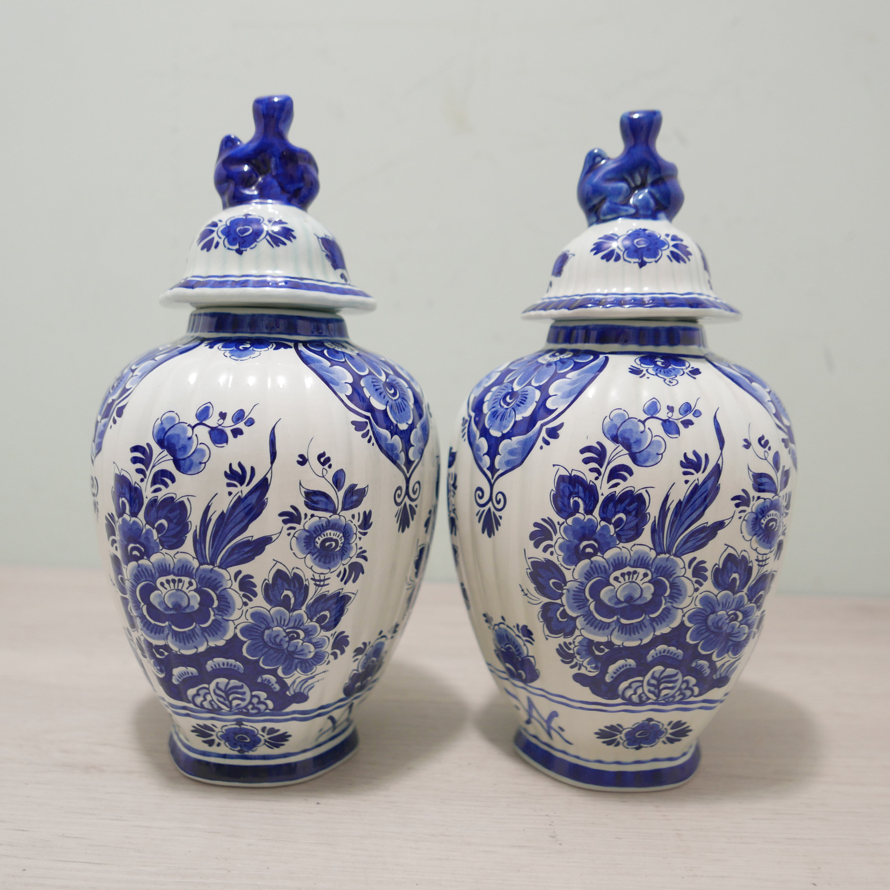 Delft Blue - Set of 2 Lidded Pots - Netherlands - 1970 - Vintage ...