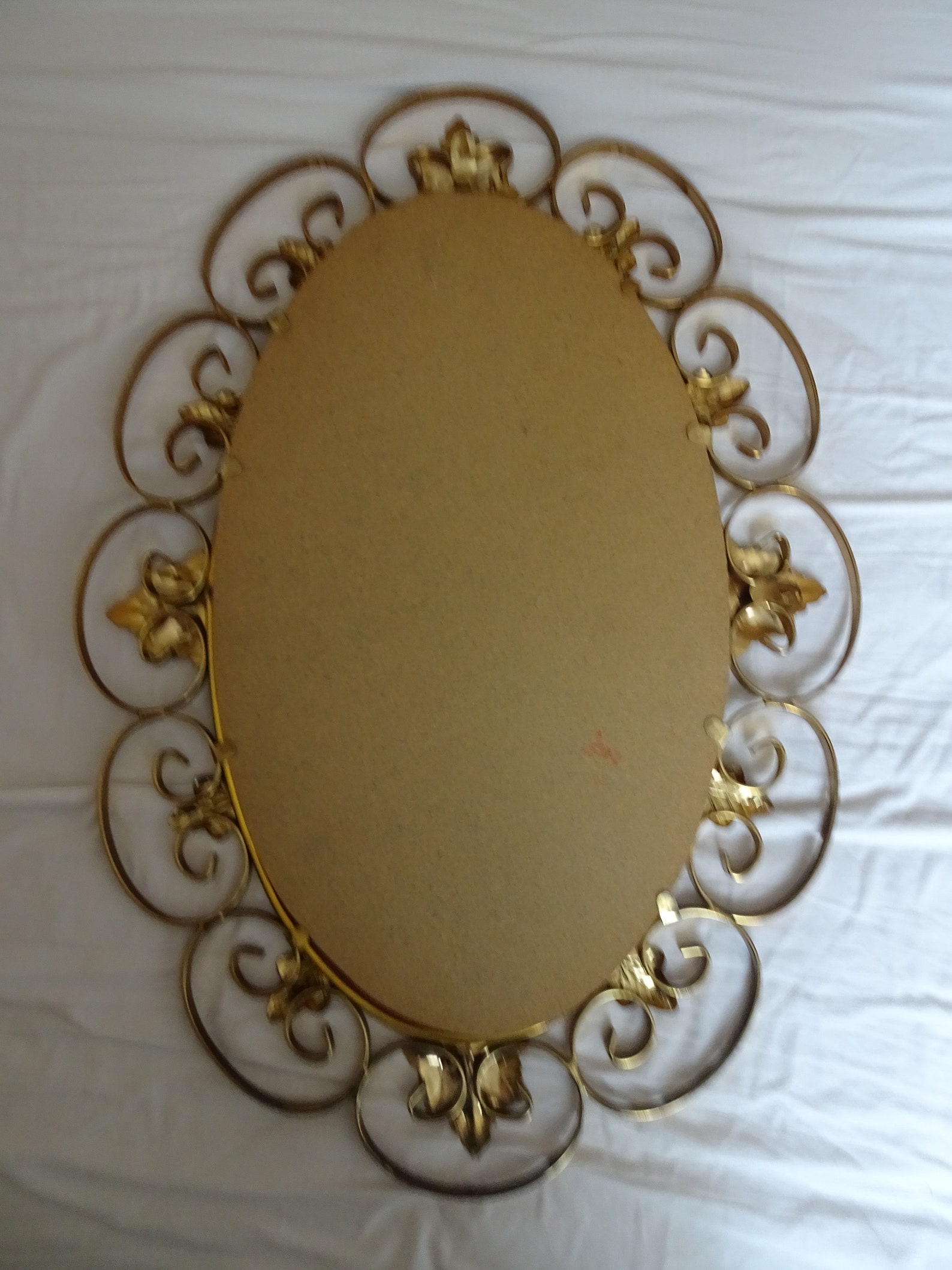 Mirror With Yellow Copper Frame 1970s Vintage - Etsy