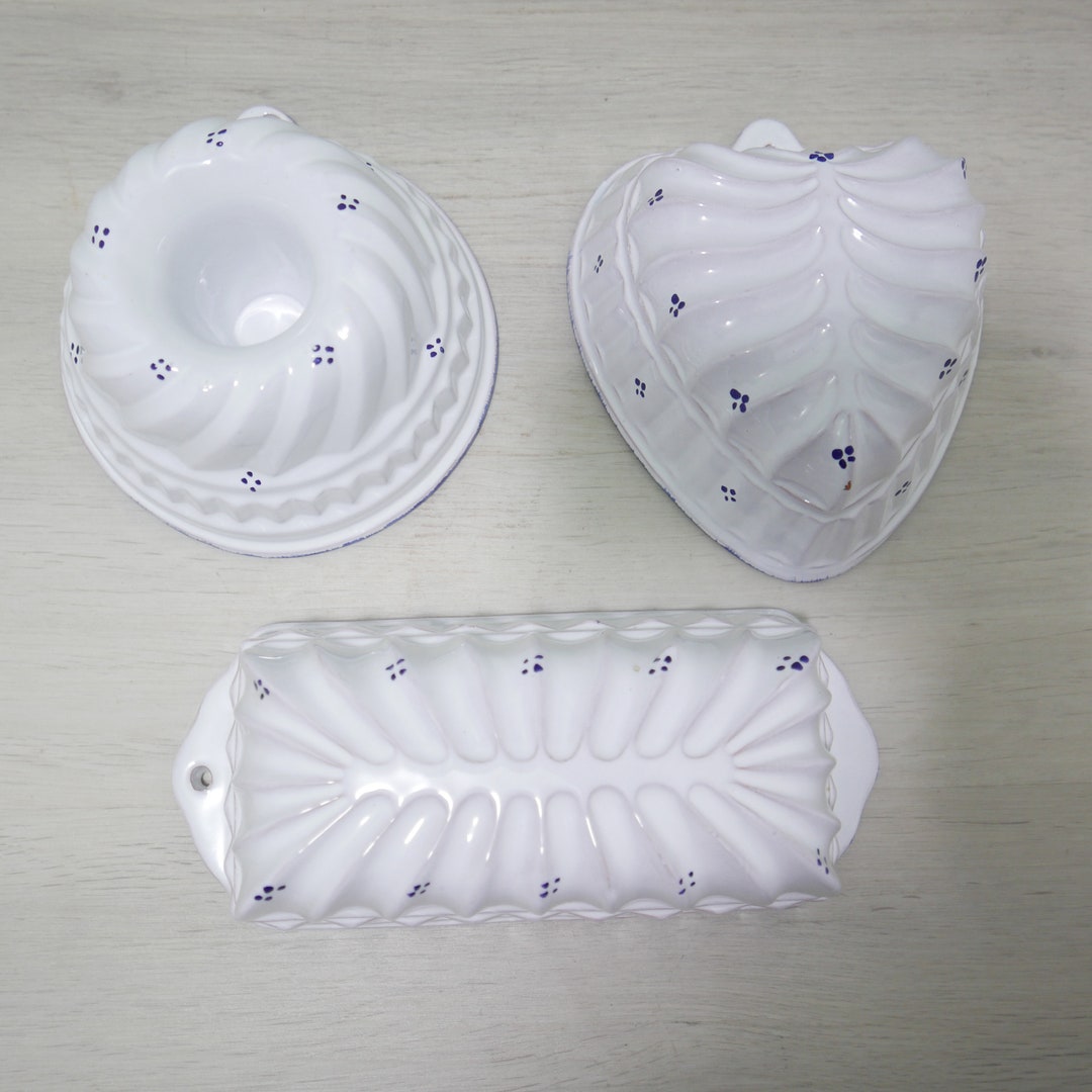 Set of 3 Decorative Bakeware Ceramic 1970s - Etsy