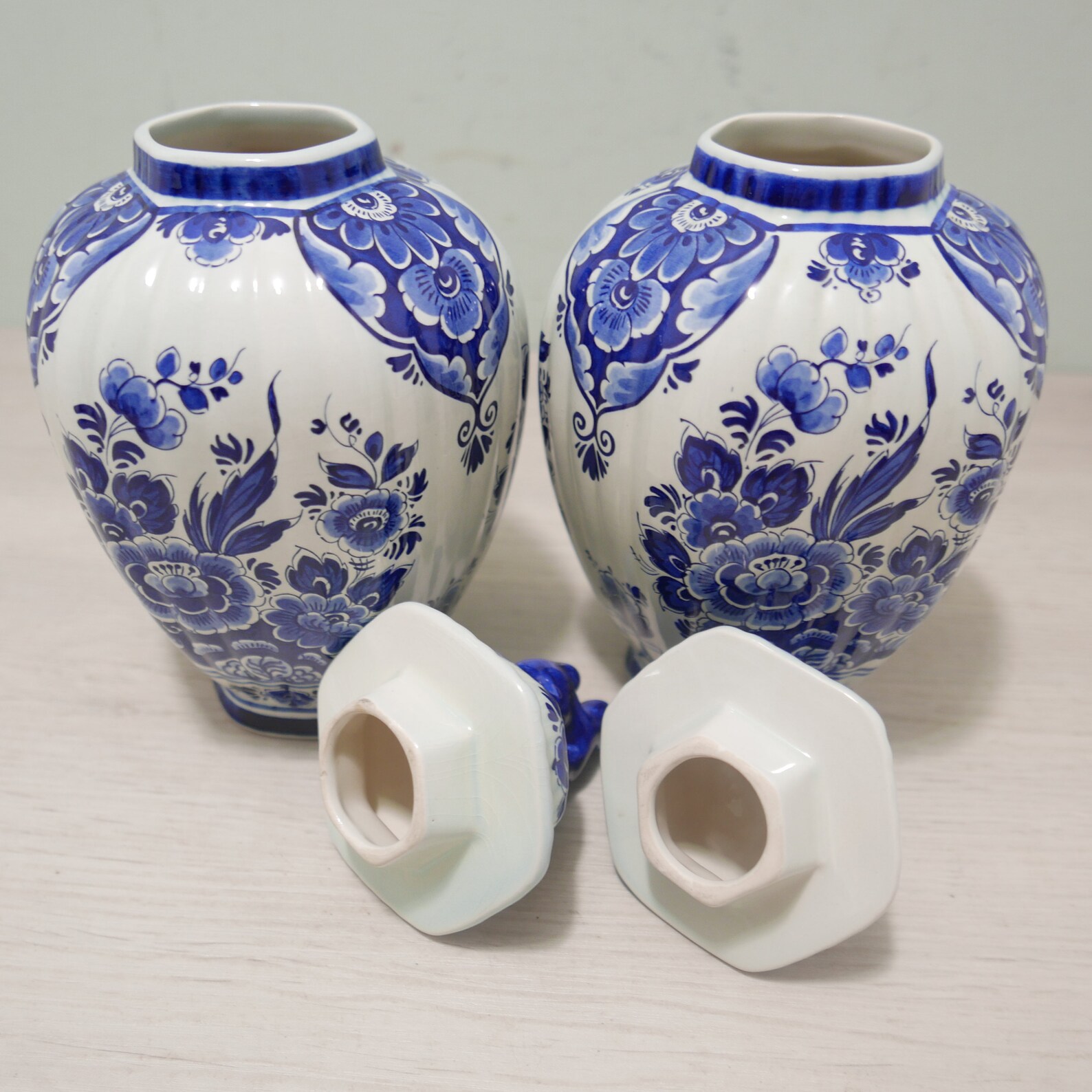 Delft Blue - Set of 2 Lidded Pots - Netherlands - 1970 - Vintage ...