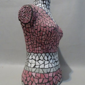 Mosaic Torso / Bust - With Antique French Porcelain Tiles - Handmade ...