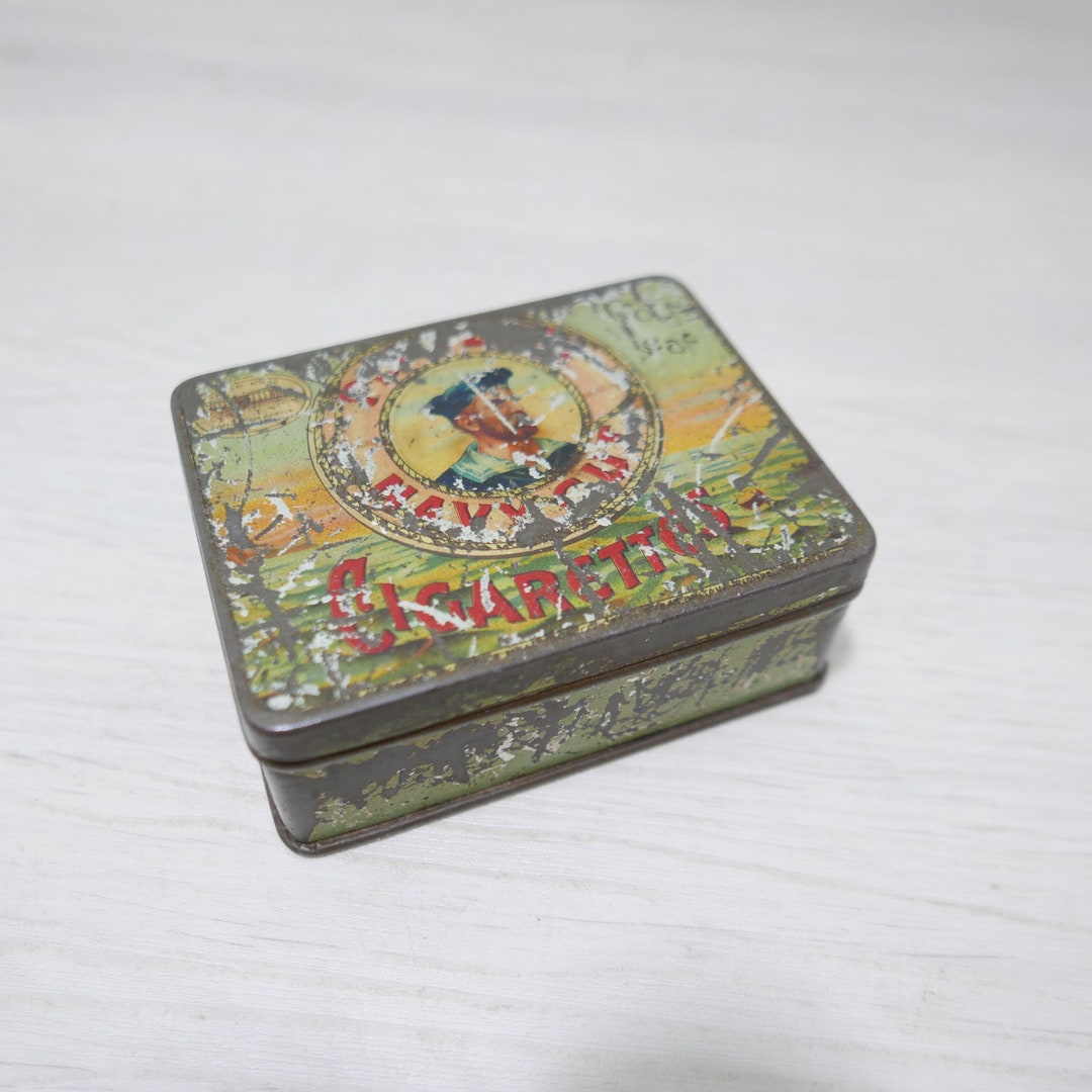 Antique Tin Players Cigarettes England 1920 Tin Metal Box - Etsy