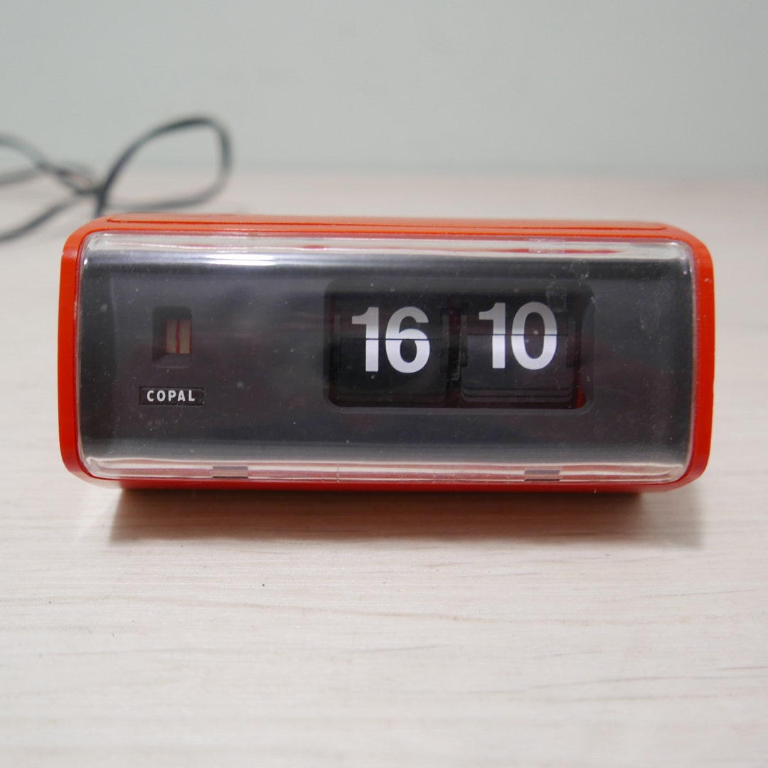 Copal Vintage Orange Clock - Japan - 1970 - Flipchart - Etsy