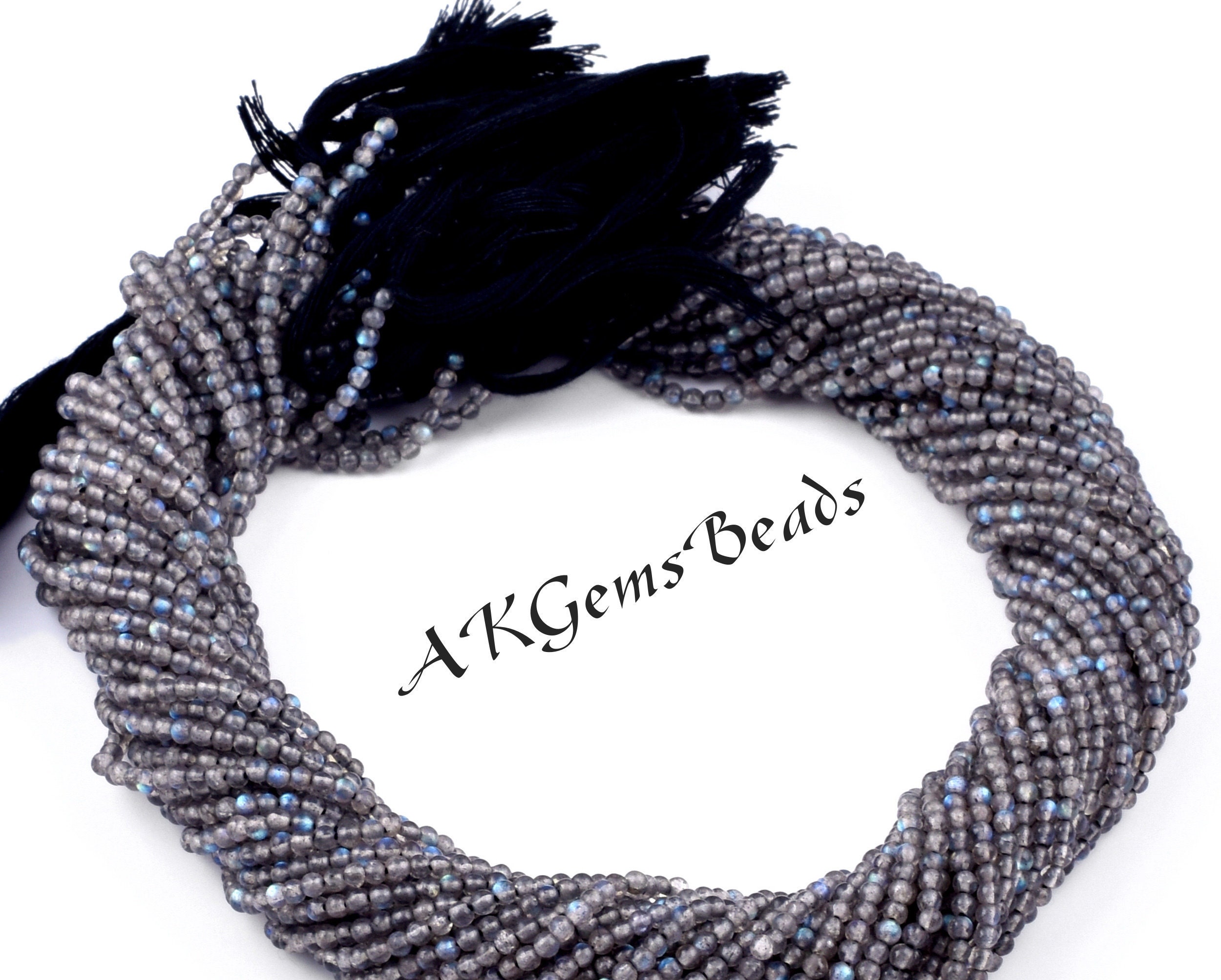 Natural Tiny Labradorite Smooth Round Beads Strands Micro | Etsy