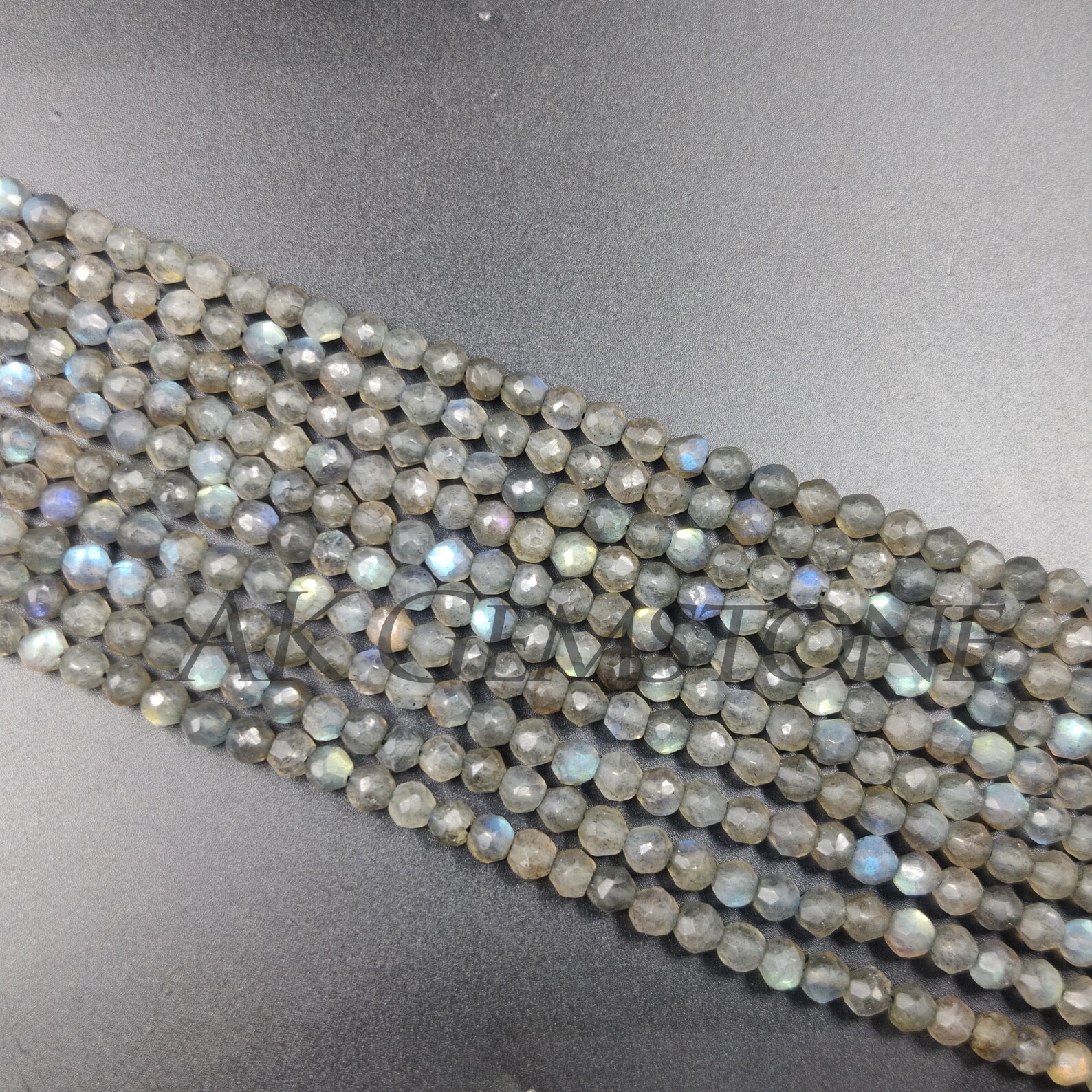 Natural Labradorite Round Balls Faceted Gemstone Beads Strand - Etsy