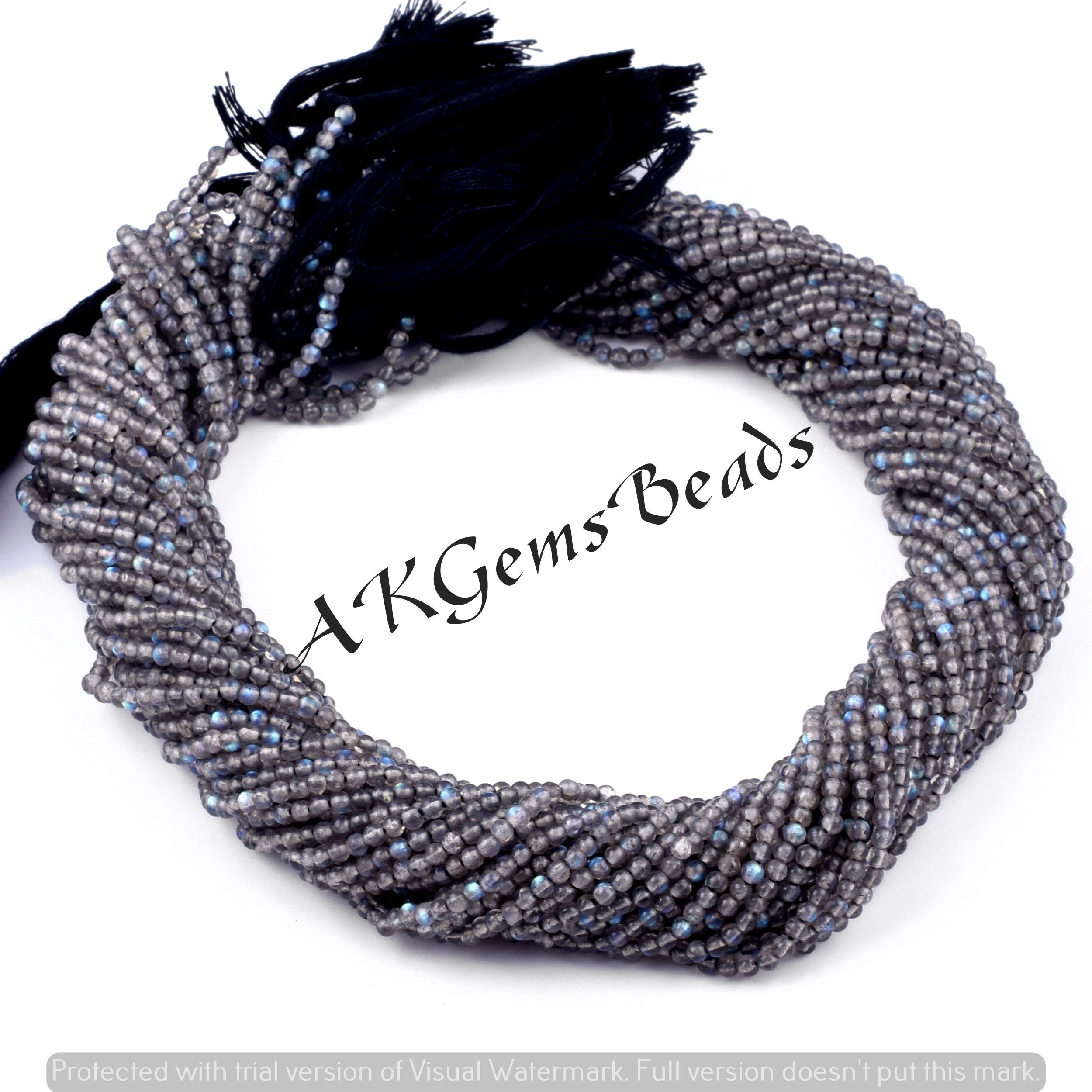 Natural Tiny Labradorite Smooth Round Beads Strands Micro | Etsy