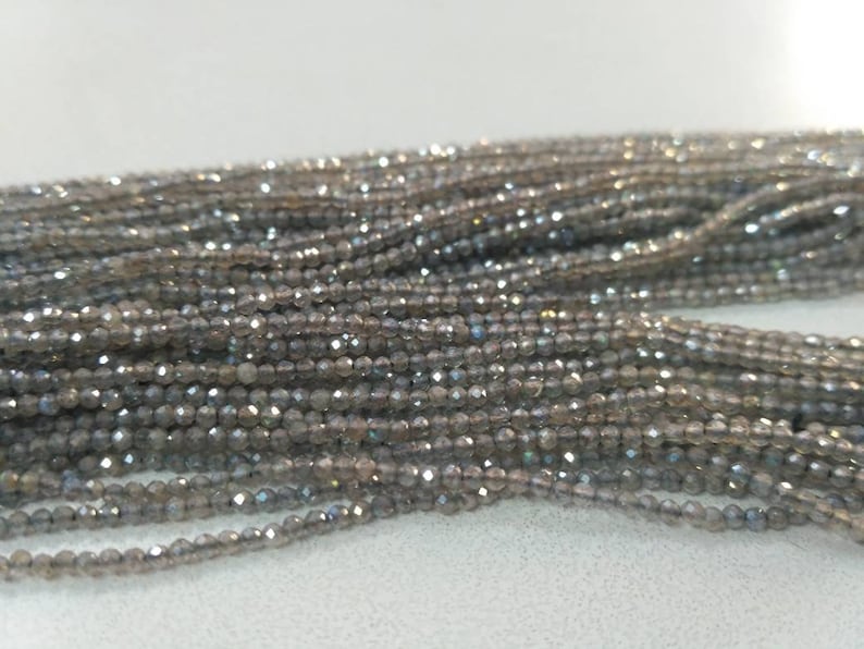 Micro Mystic Labradorite Faceted Rondelle Beads Strand 2-2.5mm | Etsy