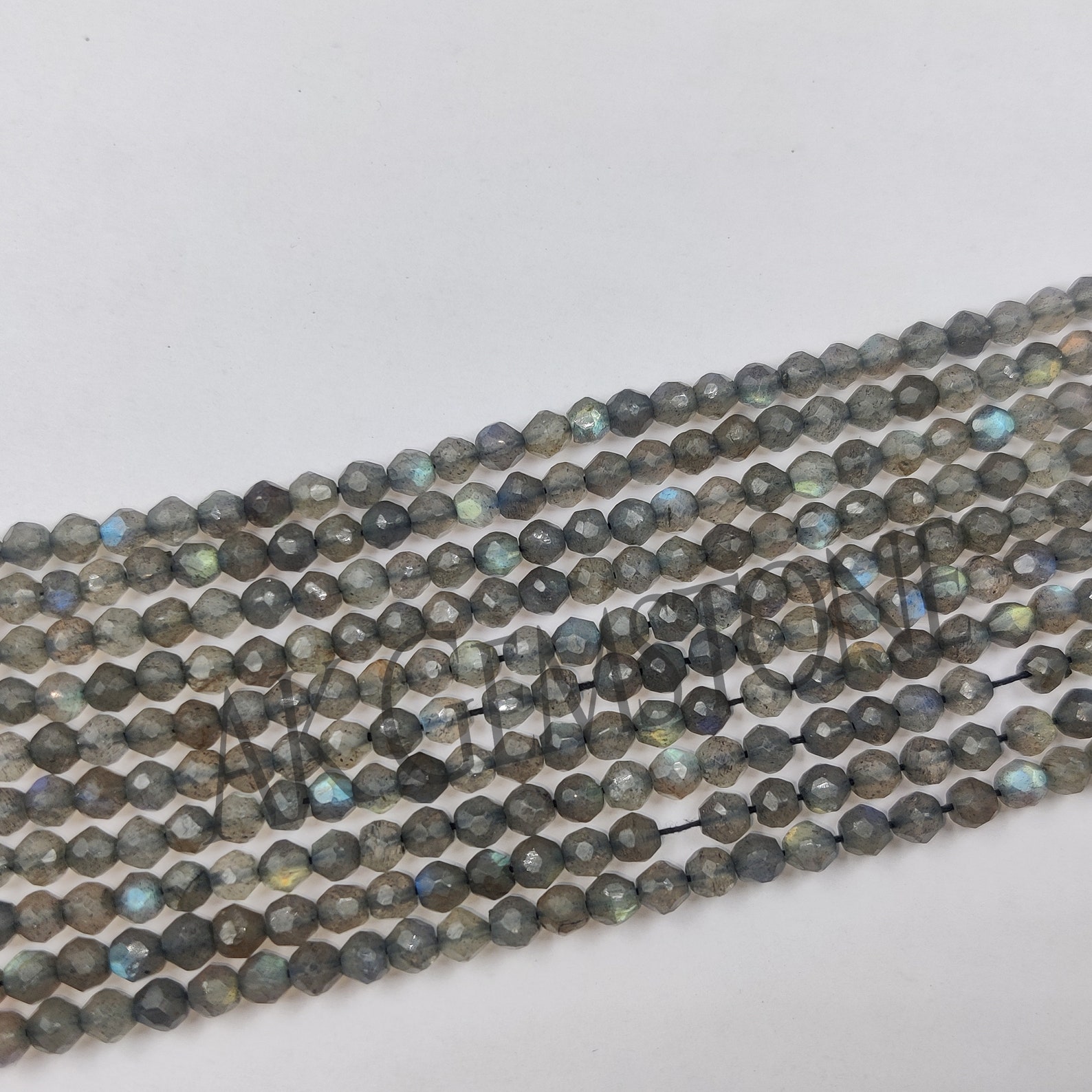 Natural Labradorite Round Balls Faceted Gemstone Beads Strand - Etsy