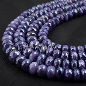 Mystic Blue Silverite Coated Moonstone Faceted Stone Beads Strand ...