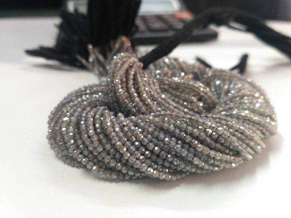 Micro Mystic Labradorite Faceted Rondelle Beads Strand 2-2.5mm | Etsy